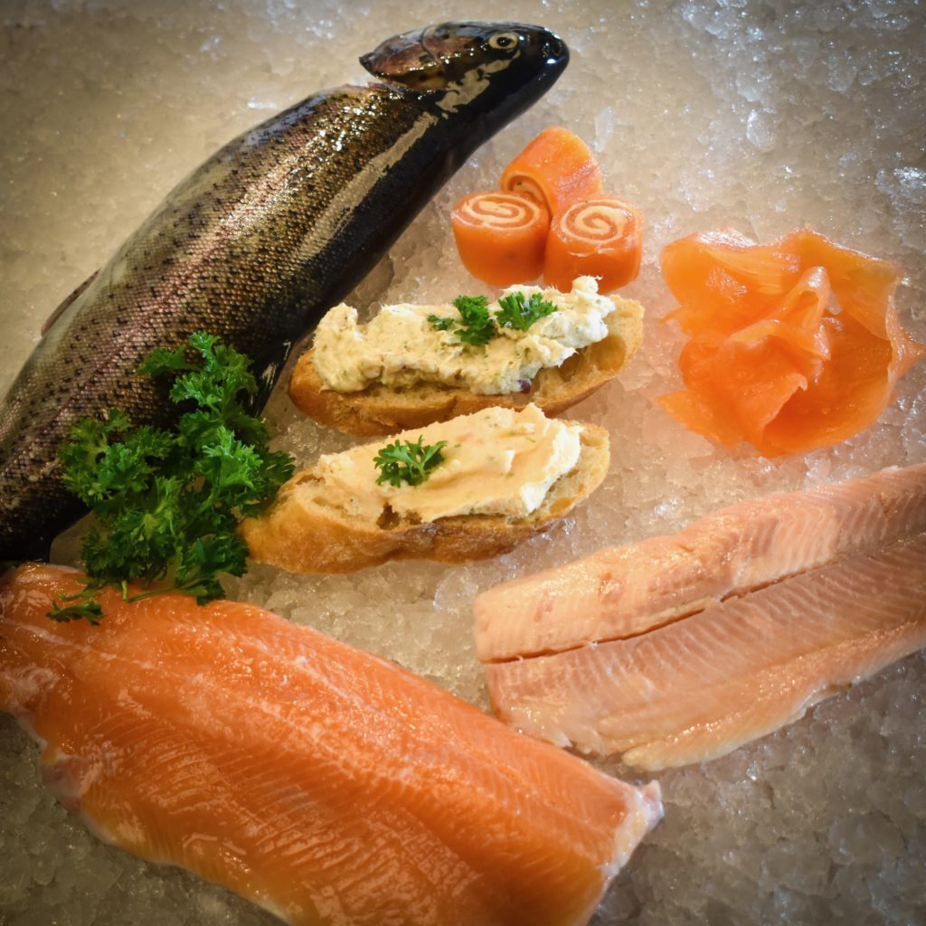 Smoked trout, hatched, reared & smoked on the farm - Mere Trout